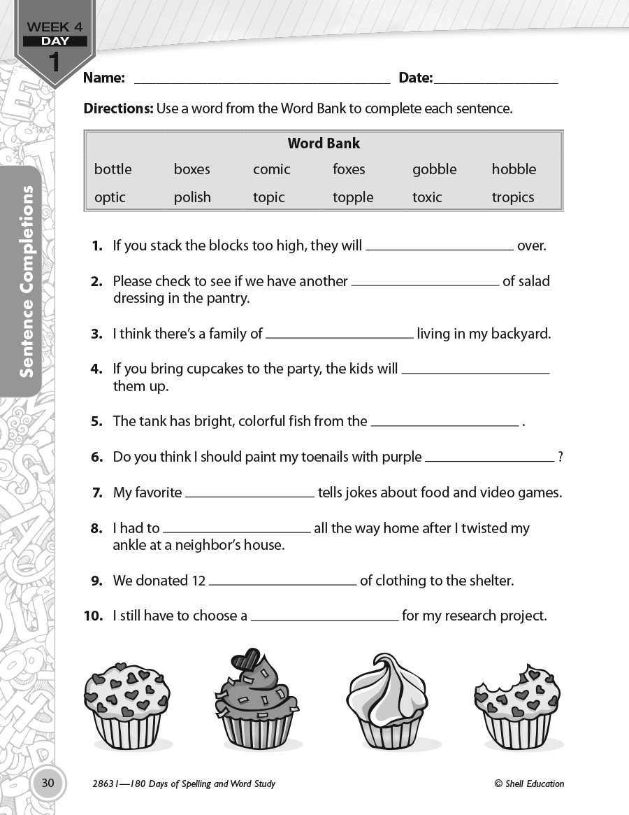 180 Days of Spelling & Word Study, Grade 3 SEP28631