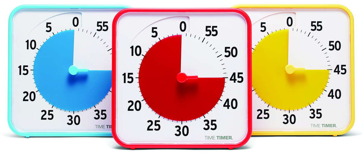 Time Timer® Original 8” Learning Center Classroom Set, Primary Colo...