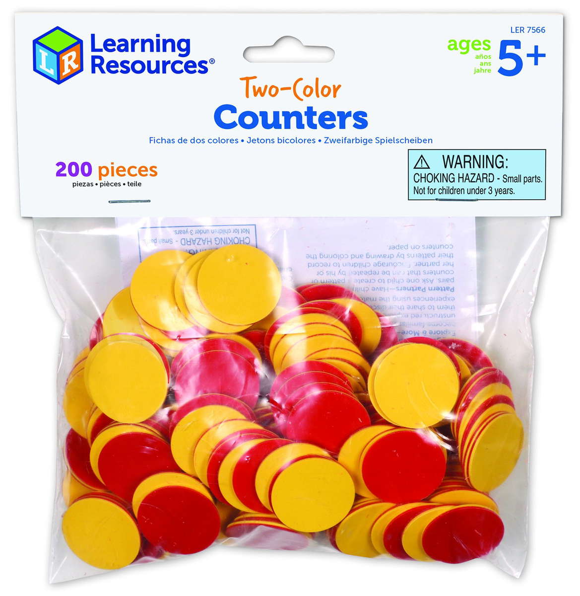 Two-Color Counters, Red/Yellow, Set of 200 LER7566