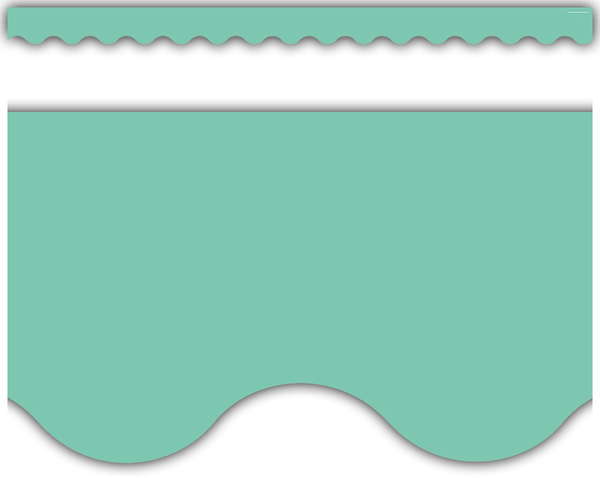 Calming Blue Scalloped Border Trim