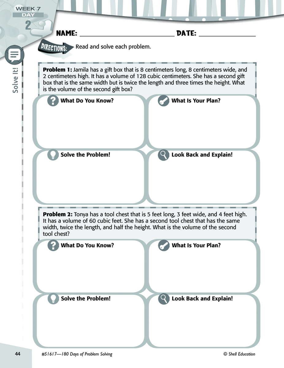 180 Days of Problem Solving for Fifth Grade SEP51617