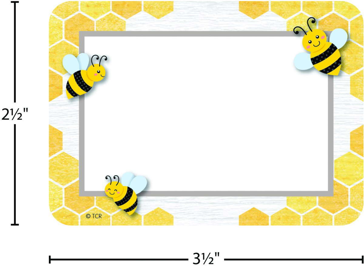 Buzzing Bees Name Tags/Labels - Multi-Pack - TCR6910